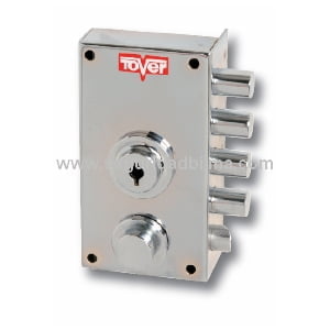 TOVER Cerradura de seguridad de Sobreponer de Golpe y Llave 700 Derecha ...